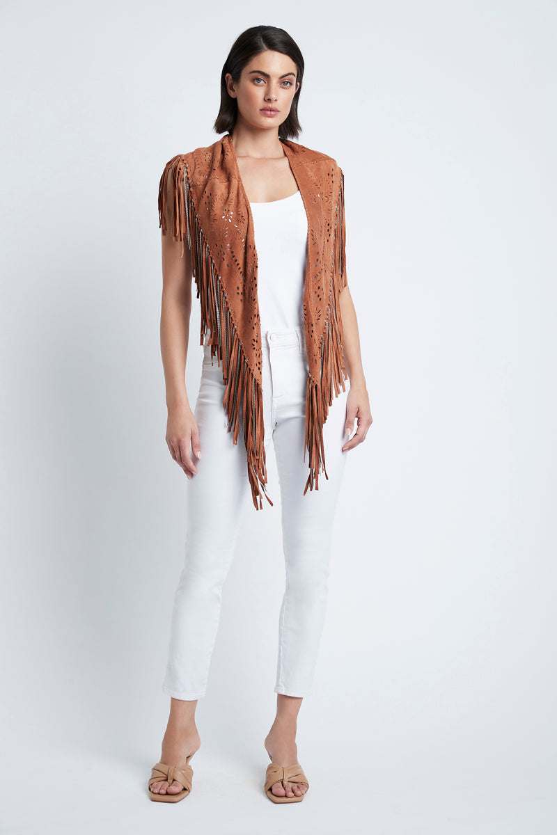 Chain Shawl in Whiskey – Wendy Murray Design