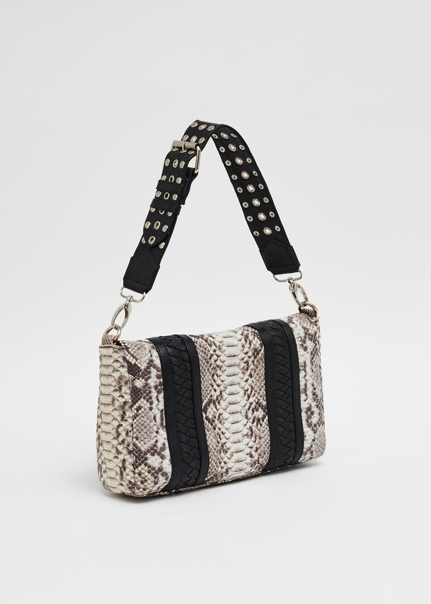 Large Lolly Bag in Black Python – Wendy Murray Design